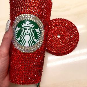 Starbucks | Accessories | Custom Bling Rhinestone Starbucks Logo ...